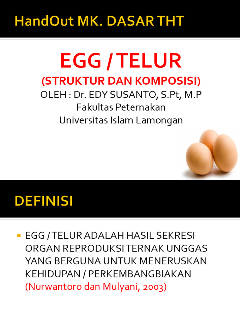 5.struktur Dan Komposisi Telur | PDF
