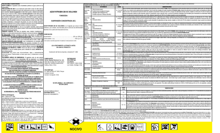Precauciones y Uso de Azoxistrobina | PDF | Agua | Patata