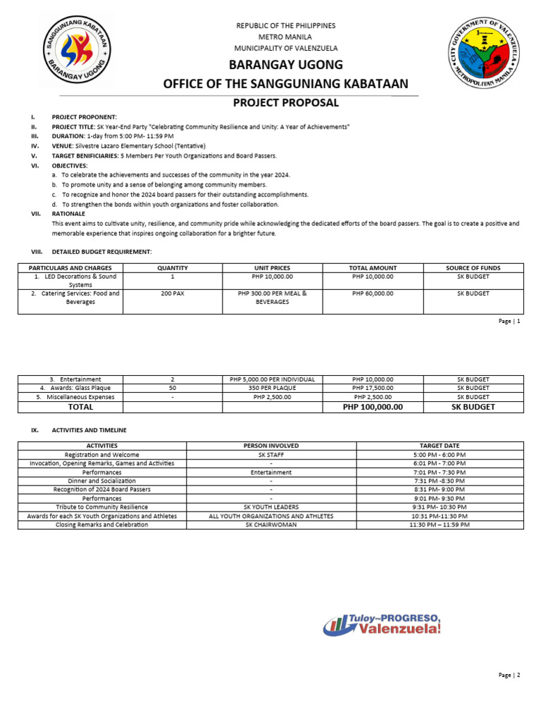 Project Proposal Format | PDF