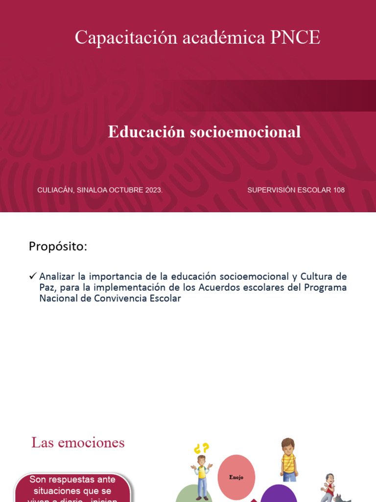 Presentación Acuerdos Escolares Pnce | PDF | Las emociones | Estado de ...