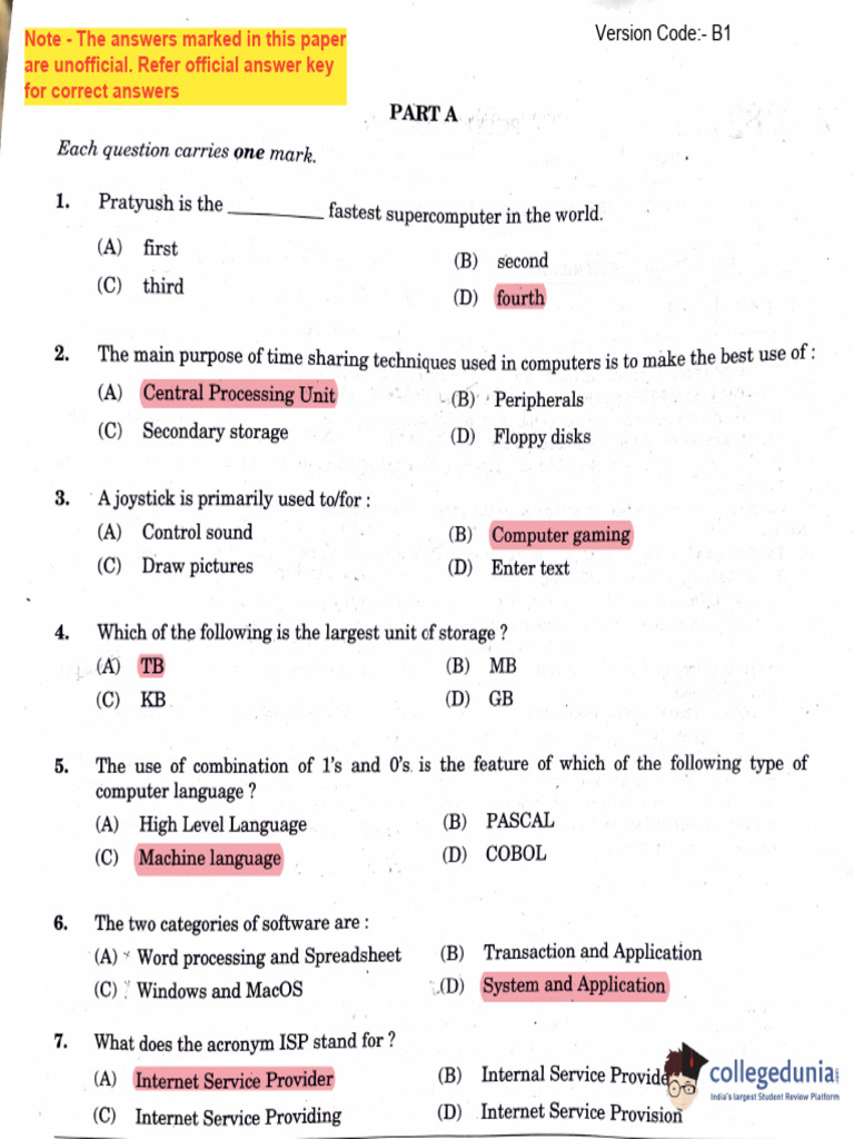 Computer Science Quiz Questions | PDF | Byte | Computer Science