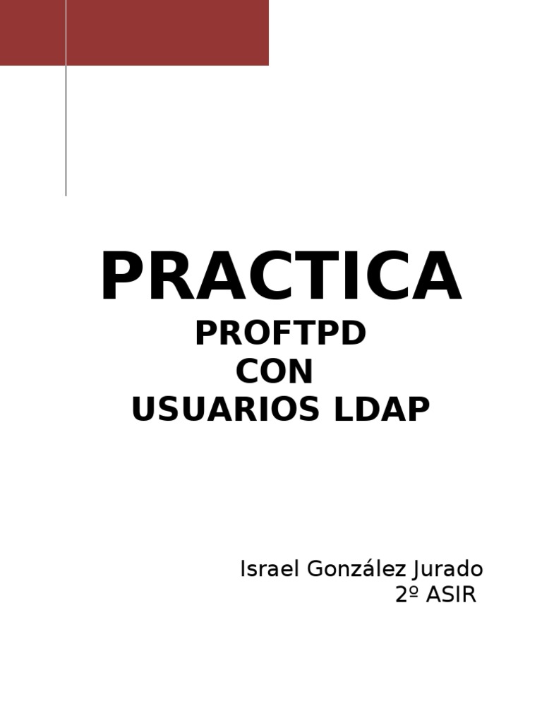 Configuración de ProFTPD con LDAP | PDF | Autenticación | Gestión de tecnología de la información