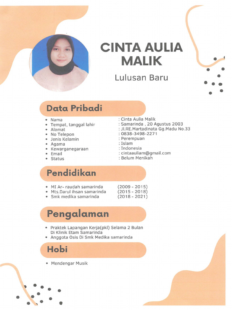 Cinta Aulia Malik Edit | PDF
