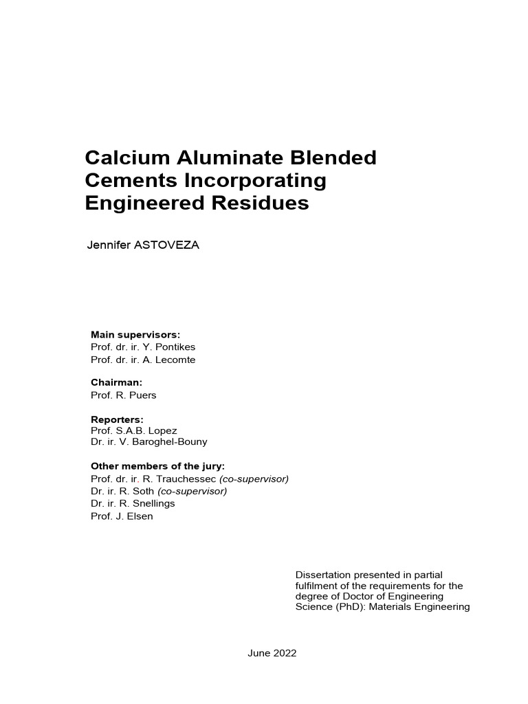 Calcium Aluminate Blended | PDF | Iron | Transmission Electron Microscopy