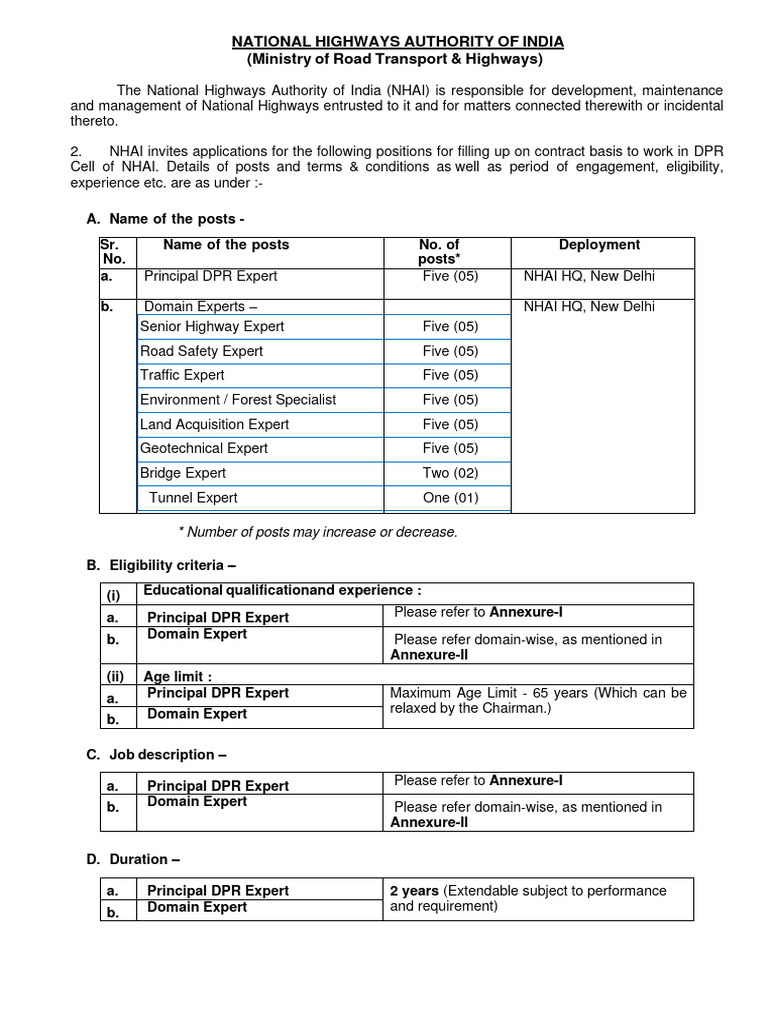 NHAI rec | PDF | Civil Engineering | Engineering
