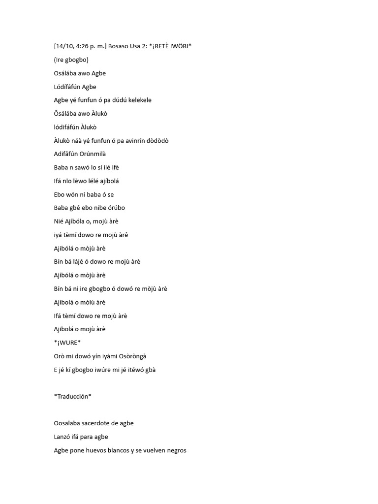 El Poder de Iyami en ÒSÁ MÉJÌ | PDF | Religión étnica