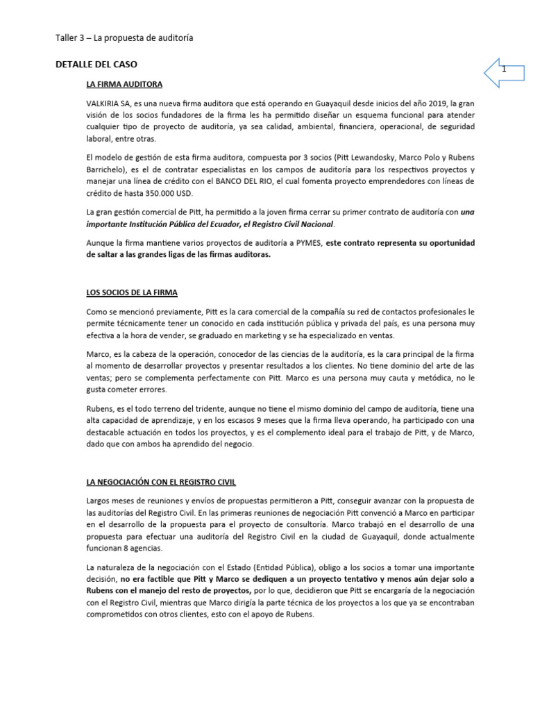 Caso RV | PDF | Documento de identidad | Auditoría