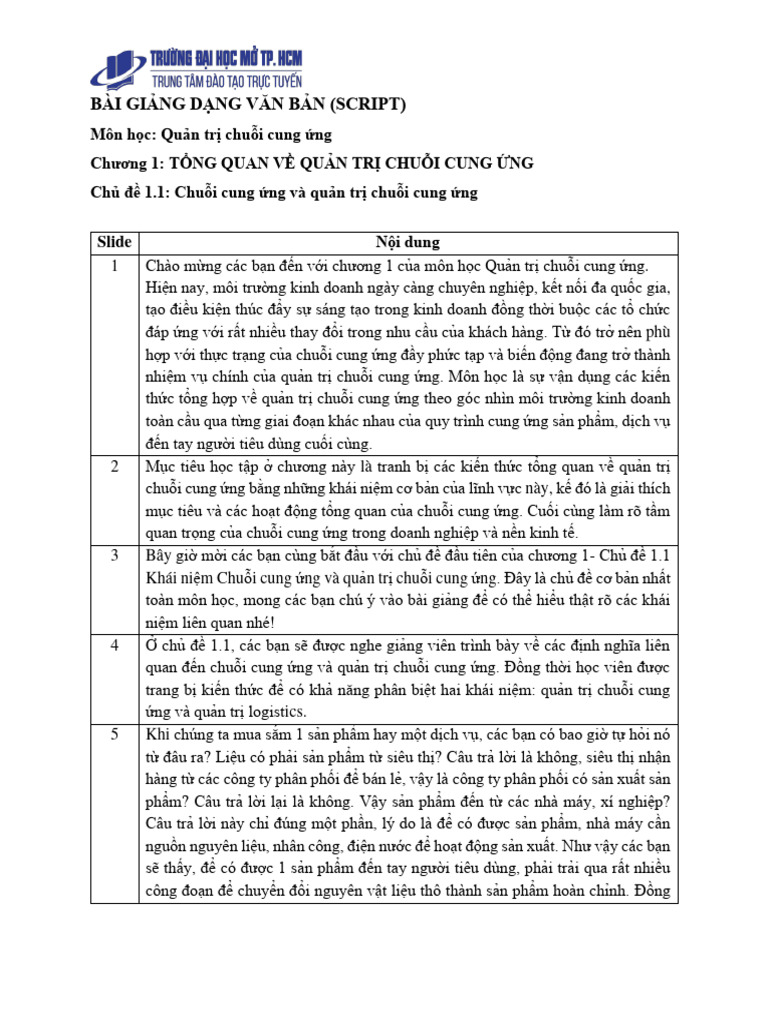Script - Chuong 1 - Chu de 1.1 | PDF