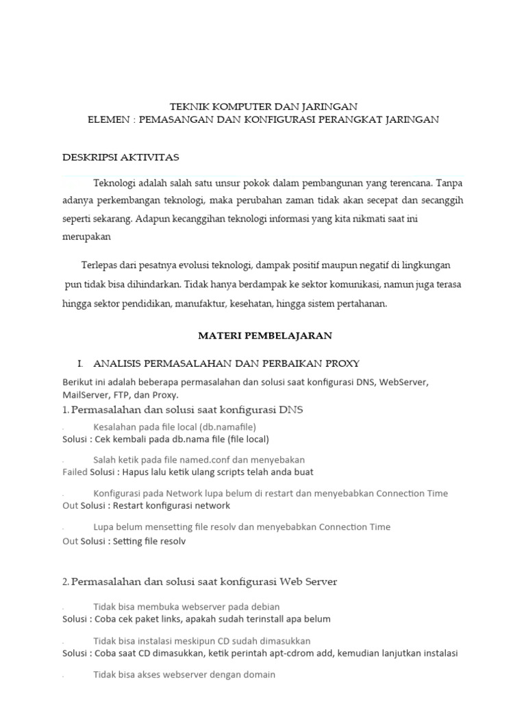 Materi - Proxy Server | PDF | Komputer