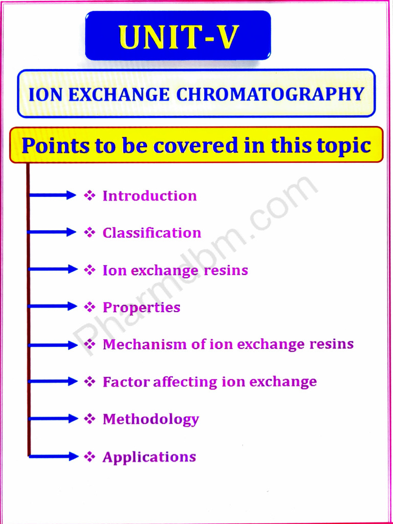 IMA Unit 5 | Download Free PDF | Ion Exchange | Ion
