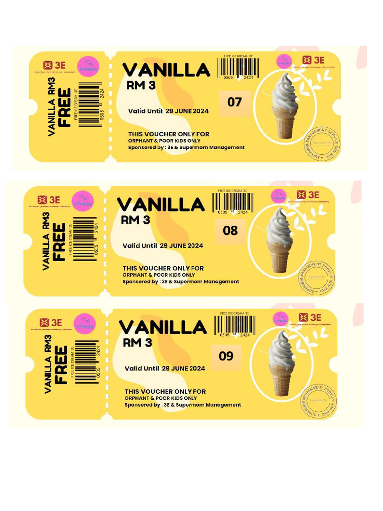 Voucher Ice Cream FREE. 2 | PDF