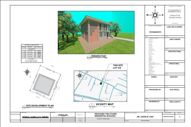 Vicinity Map: This Site Lot 3-B | PDF | Civil Engineering | Buildings ...