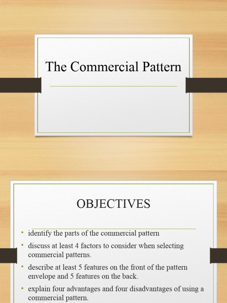 Commercial Pattern | PDF | Clothing | Textiles