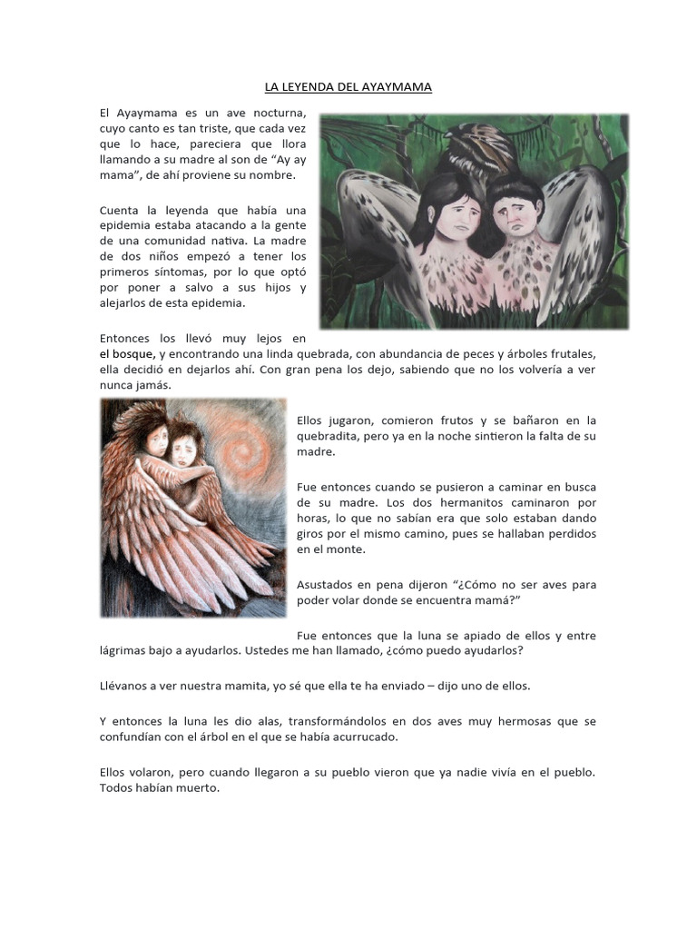 La Leyenda Del Ayaymama - Tarea de Nicolás | PDF