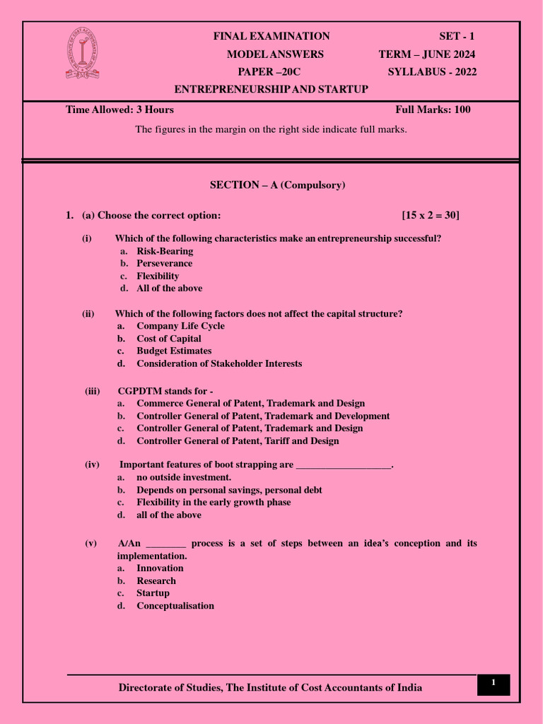Paper20C Set1 Sol | PDF | Hewlett Packard | Investing