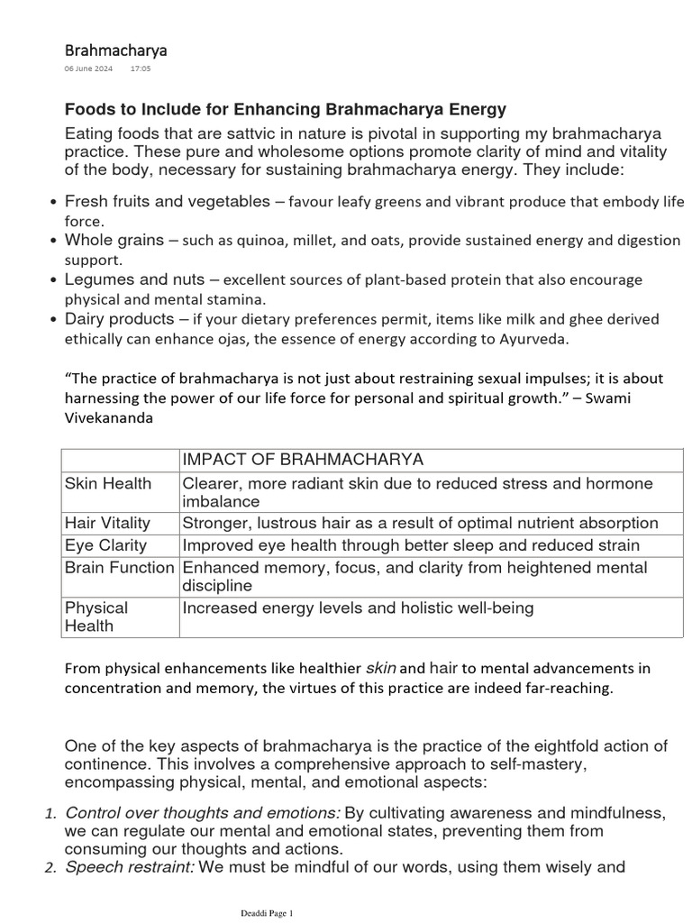 Brahmacharya | Download Free PDF | Disciplines
