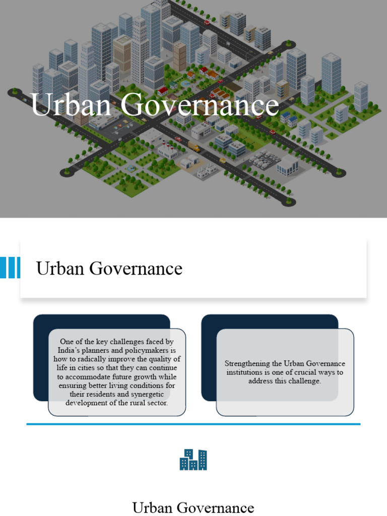 Urban Governance | PDF | Governance | Good Governance