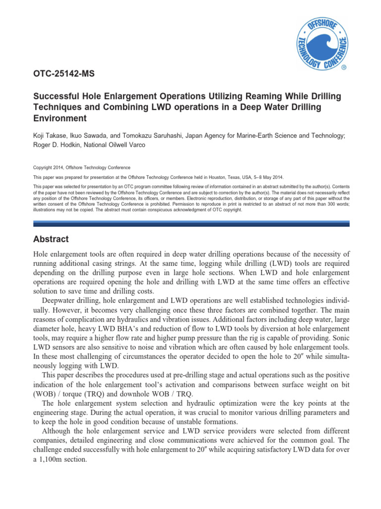 .Reaming While Drilling | PDF | Casing (Borehole) | Oil Well