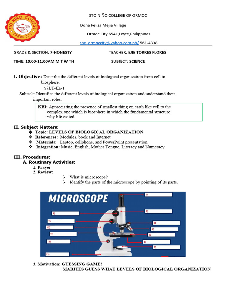Grade 7 LP 8 - 051732 | PDF | Cell (Biology) | Biology