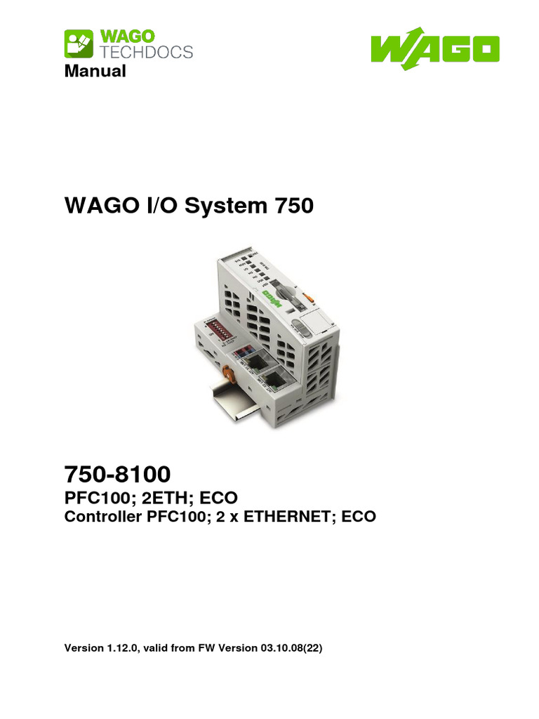 WAGO I/O System 750: Manual | PDF | Ip Address | Computer Network