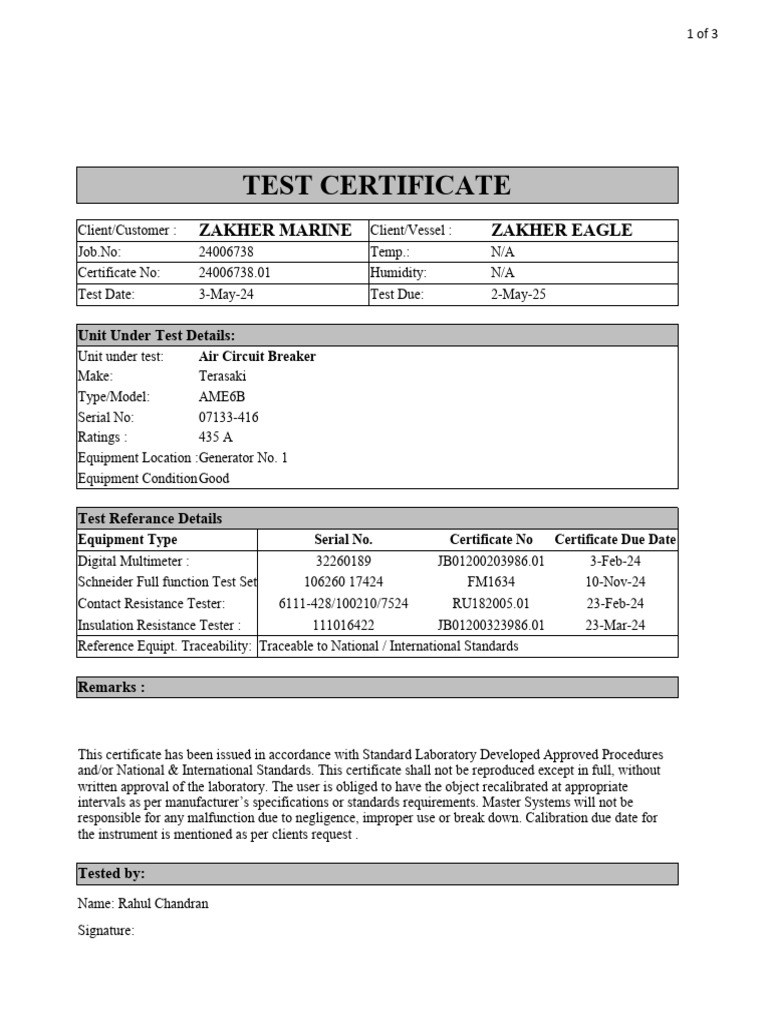 Eaker Generator No.1 | PDF | Alternating Current | Metrology