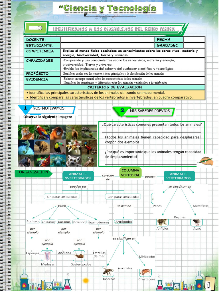 A-1º Act 1 Cyt Unid 3 - Sem 1 | PDF | Esqueleto | Organismos
