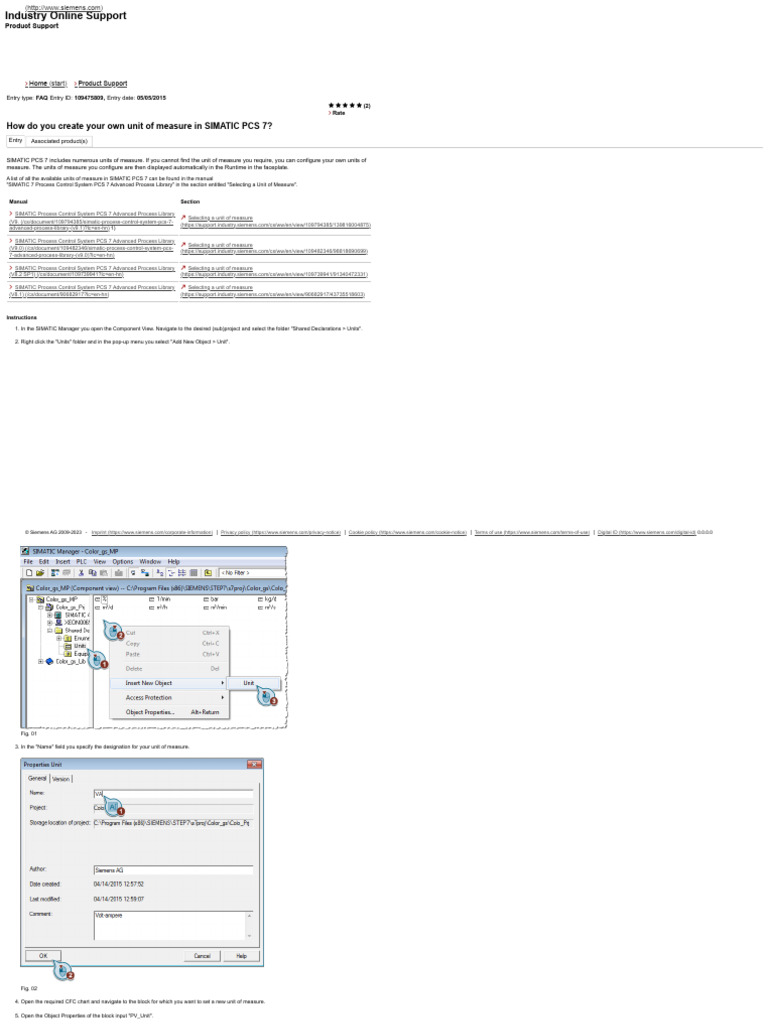 How Do You Create Your Own Unit of Measure in SIMATIC PCS 7 - ID ...