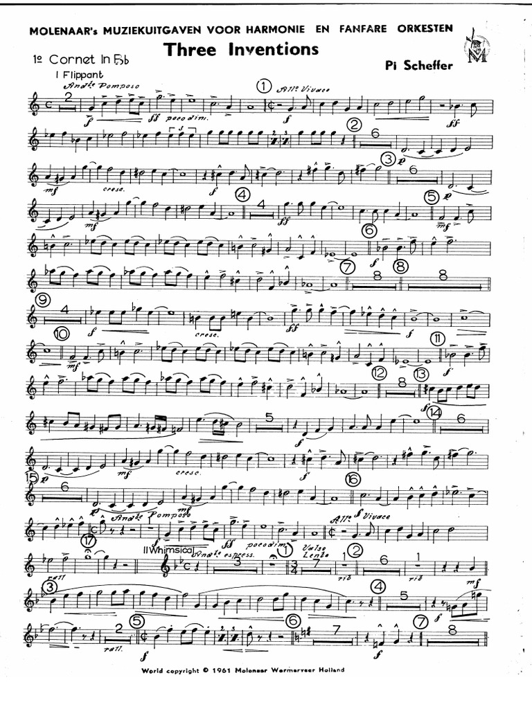Three Inventions - Cornet 1B | PDF
