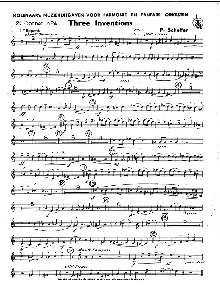 Three Inventions - Cornet 2B | PDF