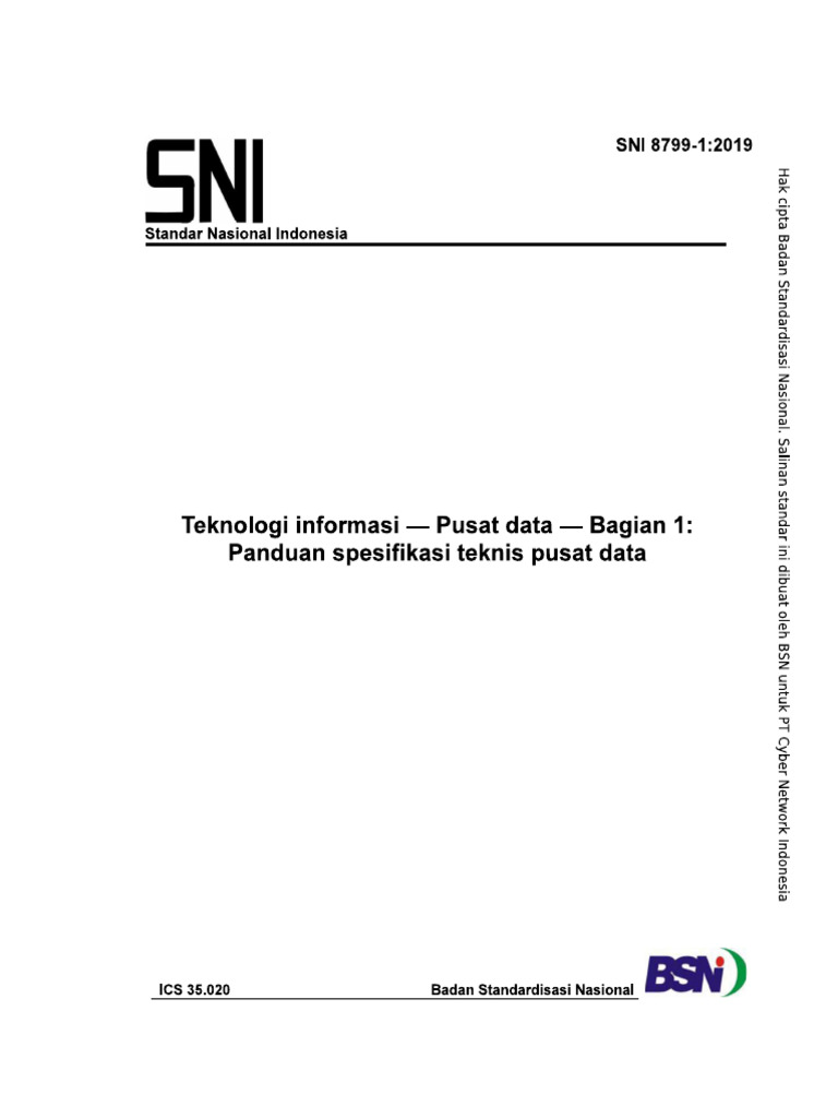 Sni 8799-1 2019 | PDF
