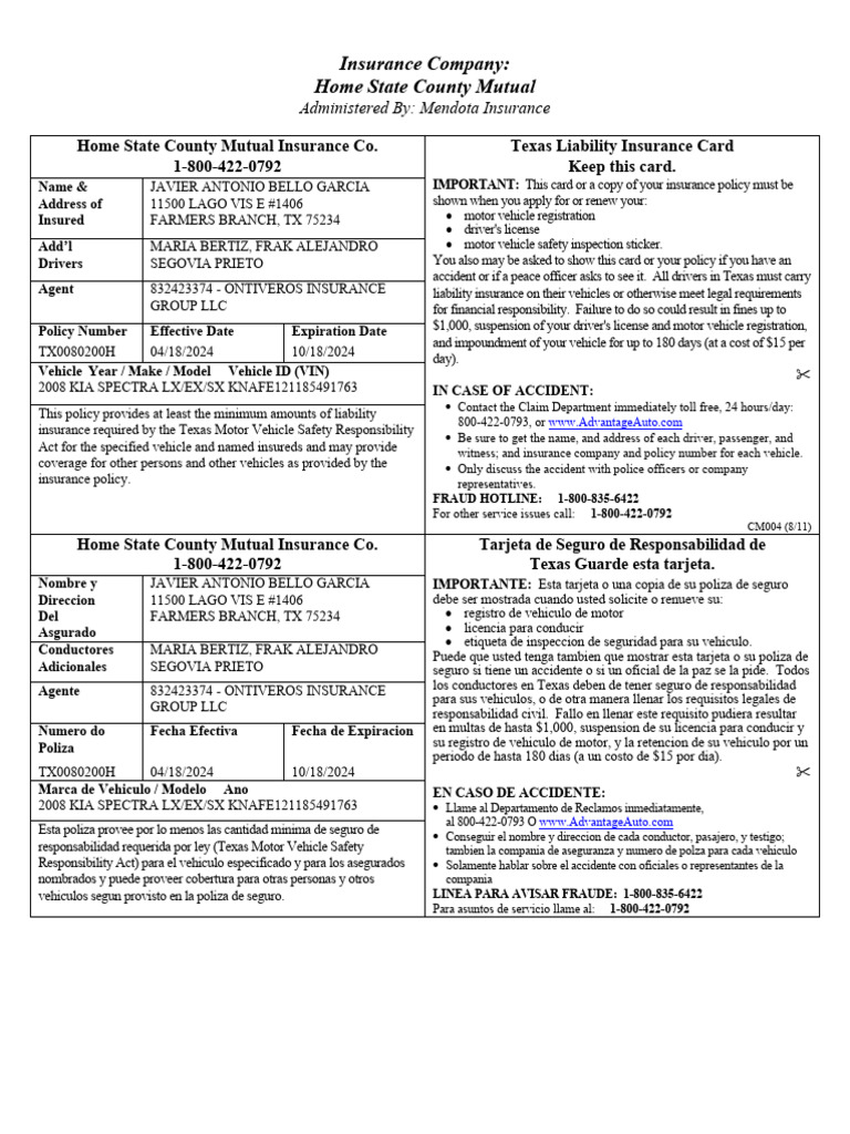 Javier Bello Id Card Mes Abril-Octubre | PDF | Servicios financieros ...