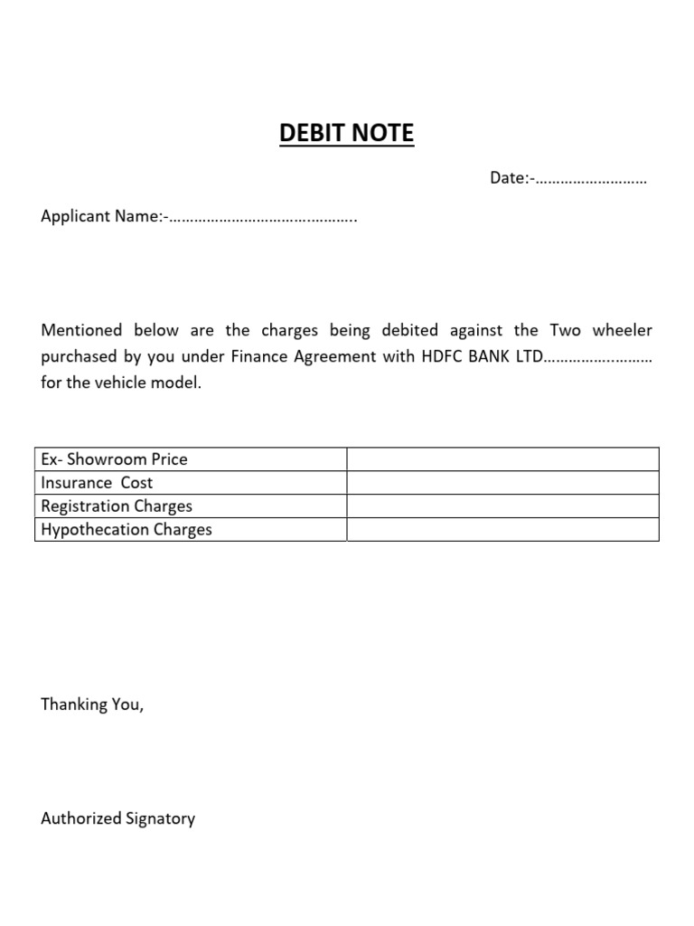 Debit Note | PDF