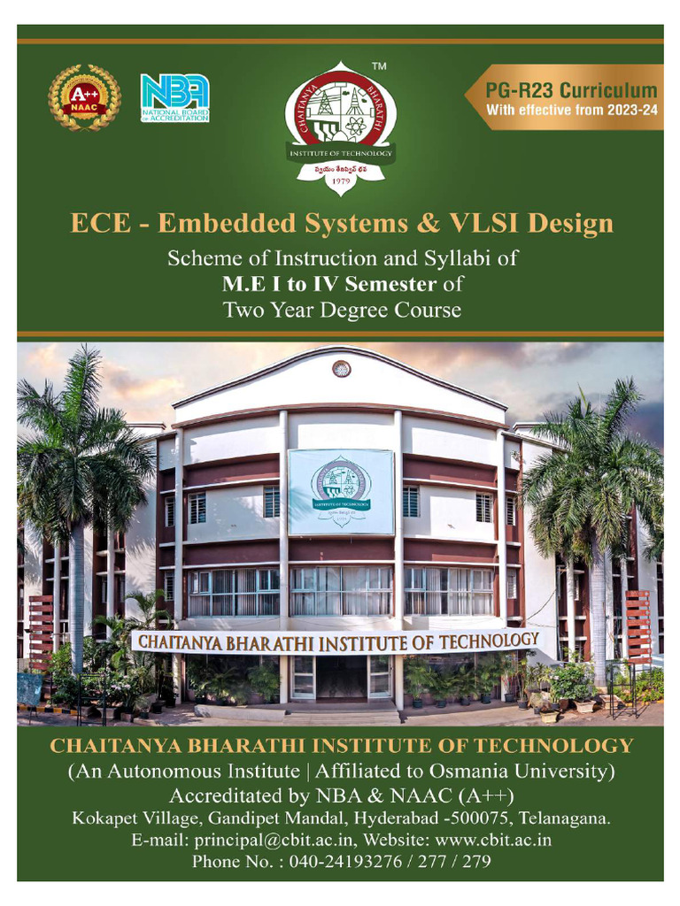 PG R 23 Ece Es Vlsid Syllabus | PDF | Mosfet | Amplifier