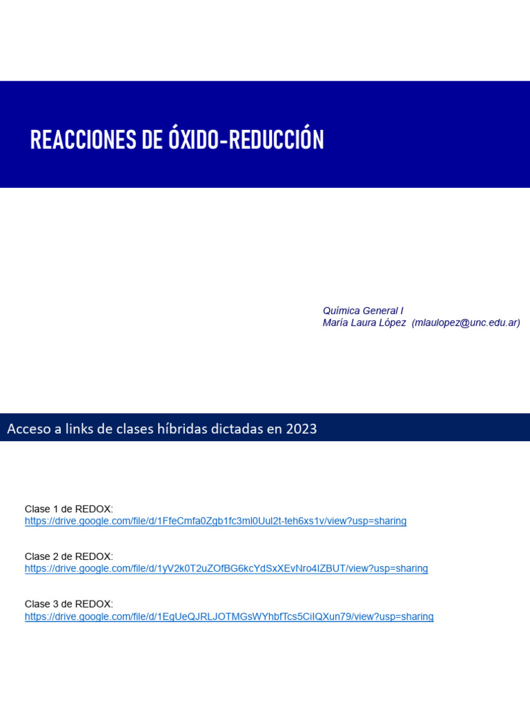 Clase de REDOX. | PDF | Redox | Procesos unitarios
