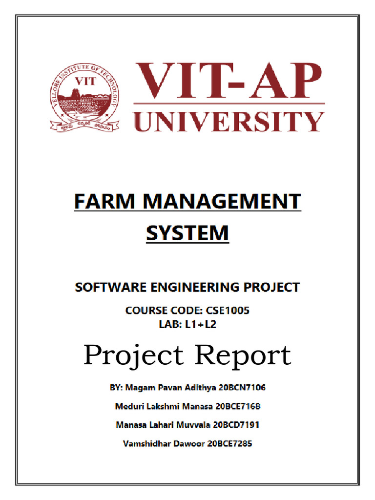 Farm Management System Report | PDF | Computer Programming | Java ...