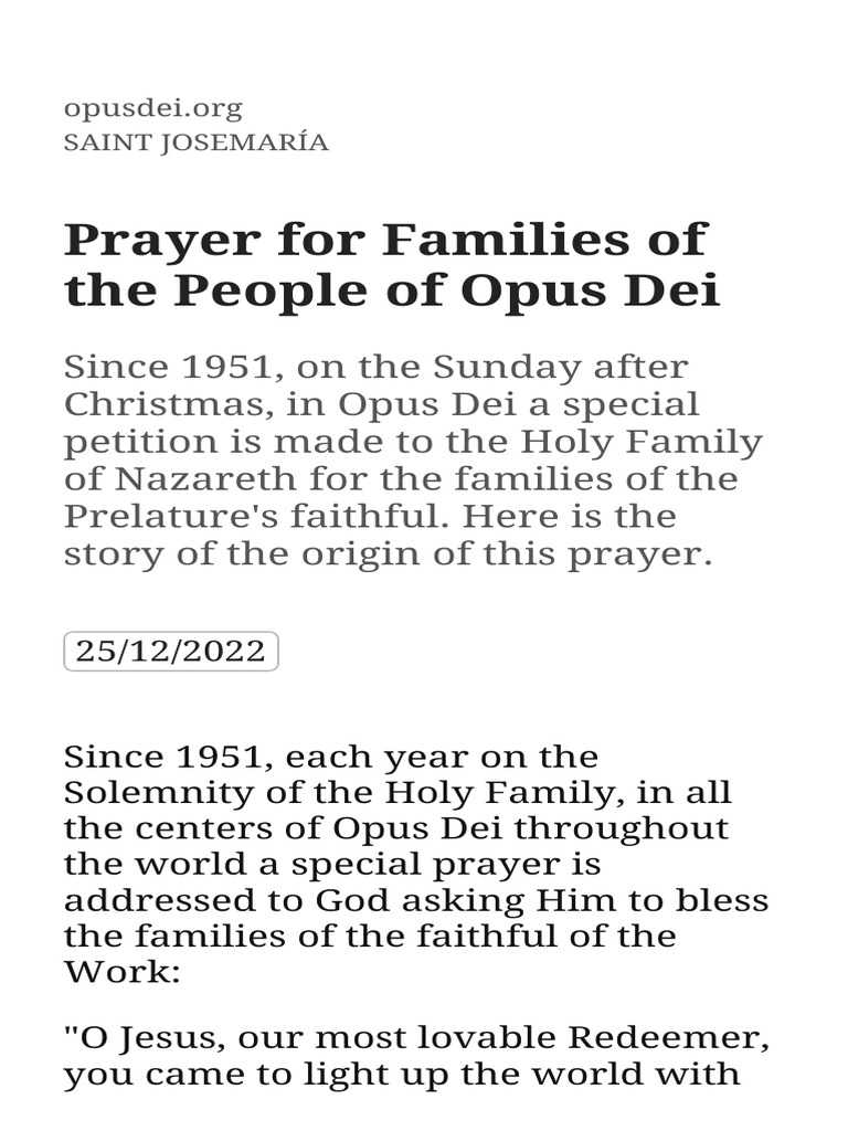 Consecration To The Holy Family Pdf Catholic Church