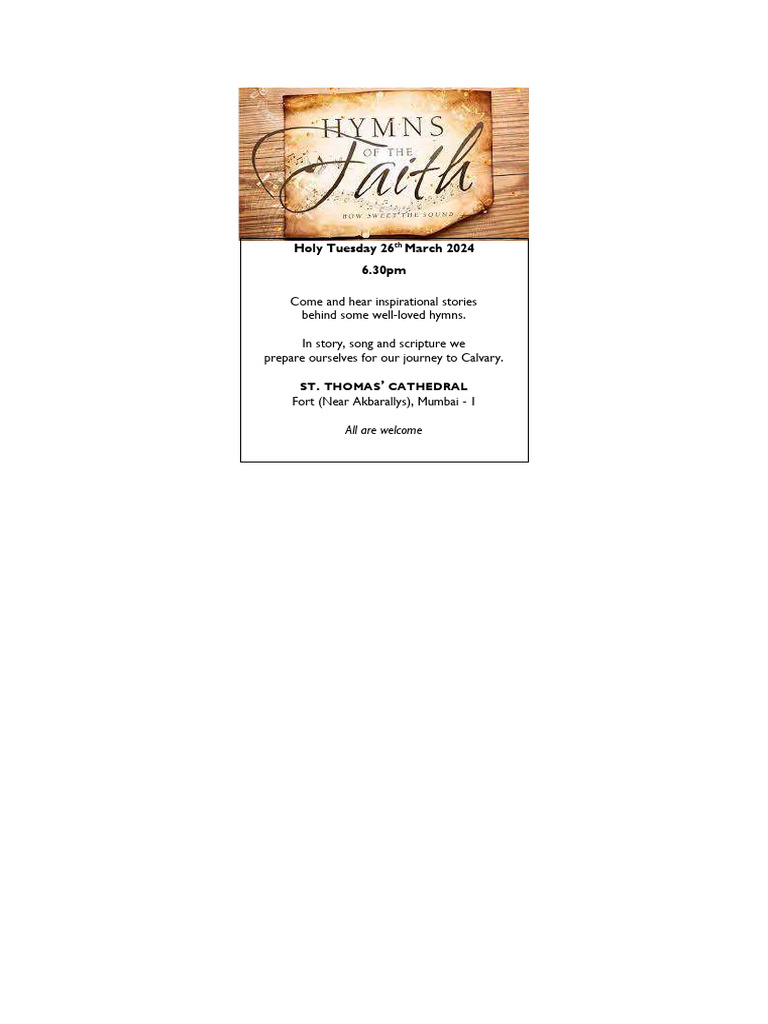 Hymns of The Faith Poster | PDF