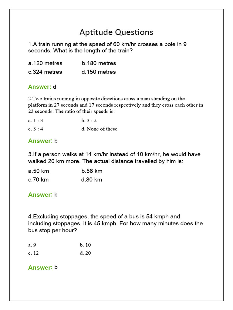 Aptitude Questions | PDF | Class (Computer Programming) | Method (Computer Programming)