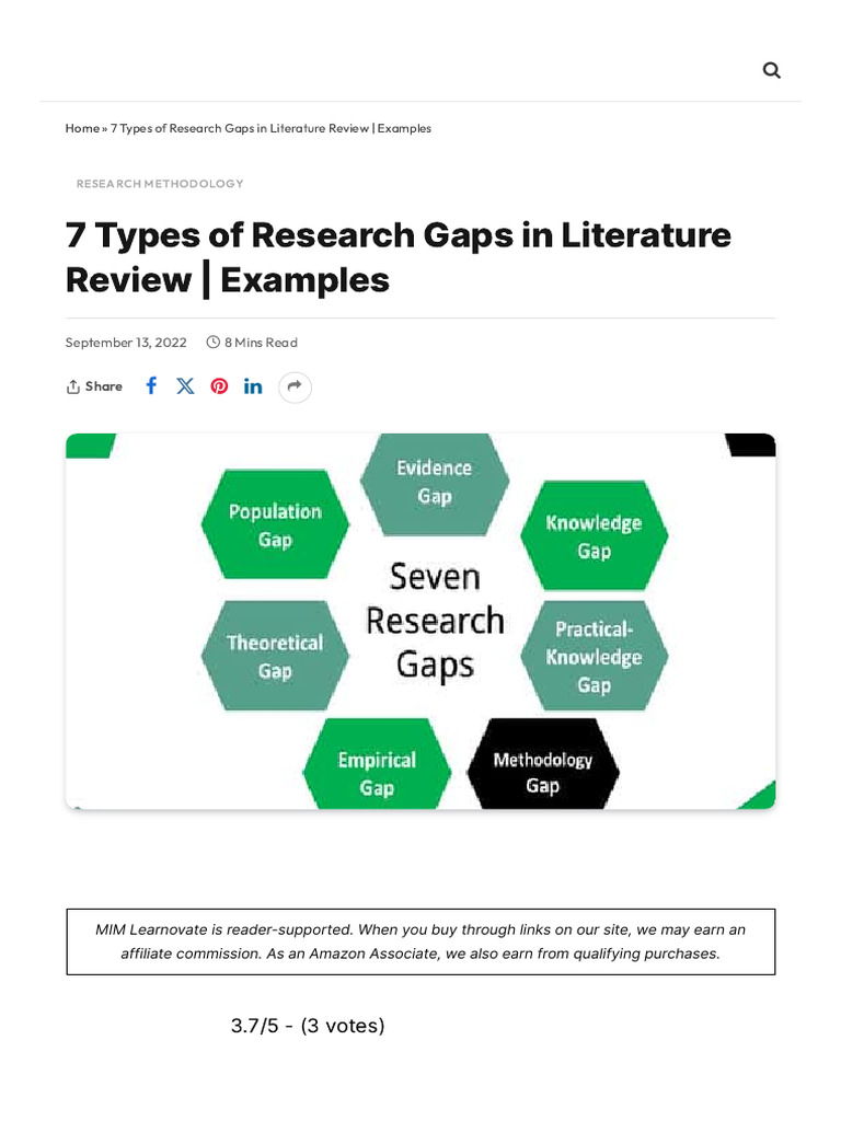 7 Types of Research Gaps in Literature Review - Examples - MIM ...