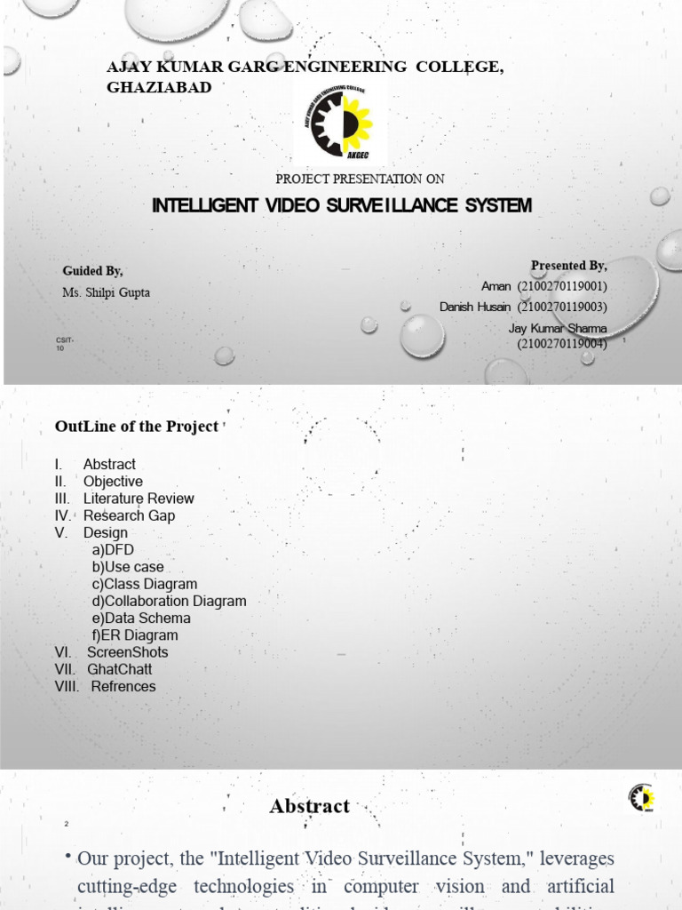 Intelligent Video Surve I Llance System: Ajay Kumar Garg Engineering College, Ghaziabad | PDF ...