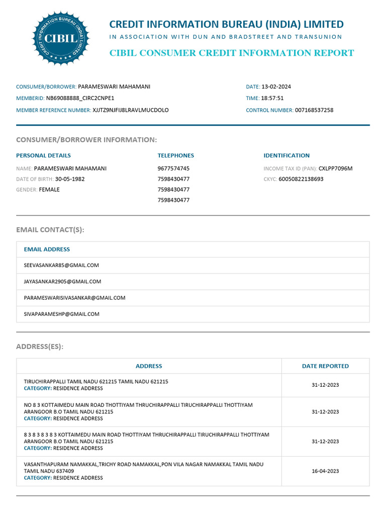 Credit Information Bureau (India) Limited | PDF | Credit | Finance ...