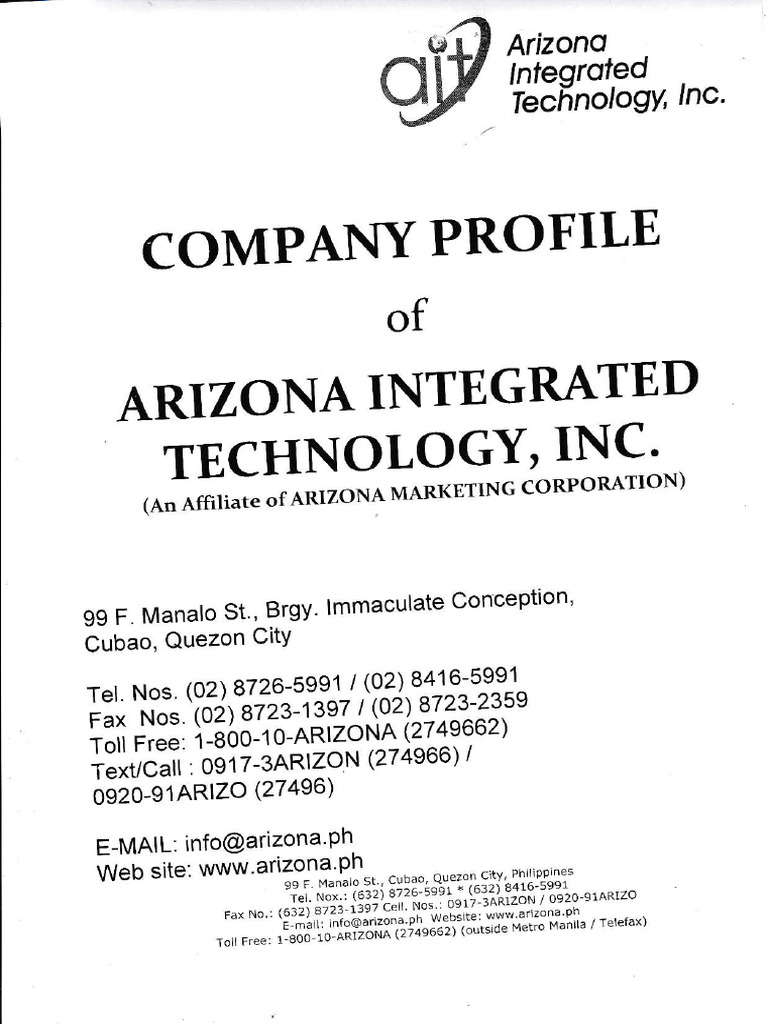 Company Profile-Updated_ARIZONA Integrated | Download Free PDF | Relay ...