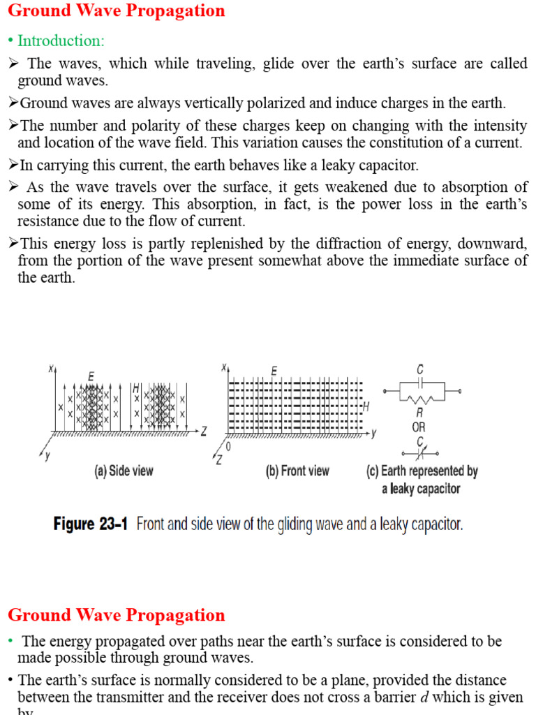 Ground Wave Propagation Pdf Radio Propagation Waves