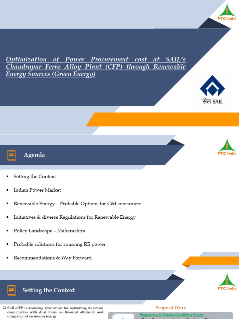 PPT for SAIL CFP_29.01.2024 | Download Free PDF | Solar Power | Electricity Generation