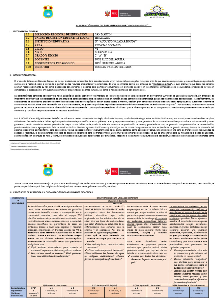 Programa Ccss 2 | PDF | Evaluación | Sustentabilidad