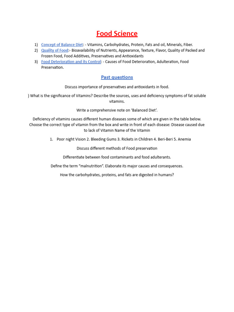 4.food Science | PDF | Self-Improvement | Wellness