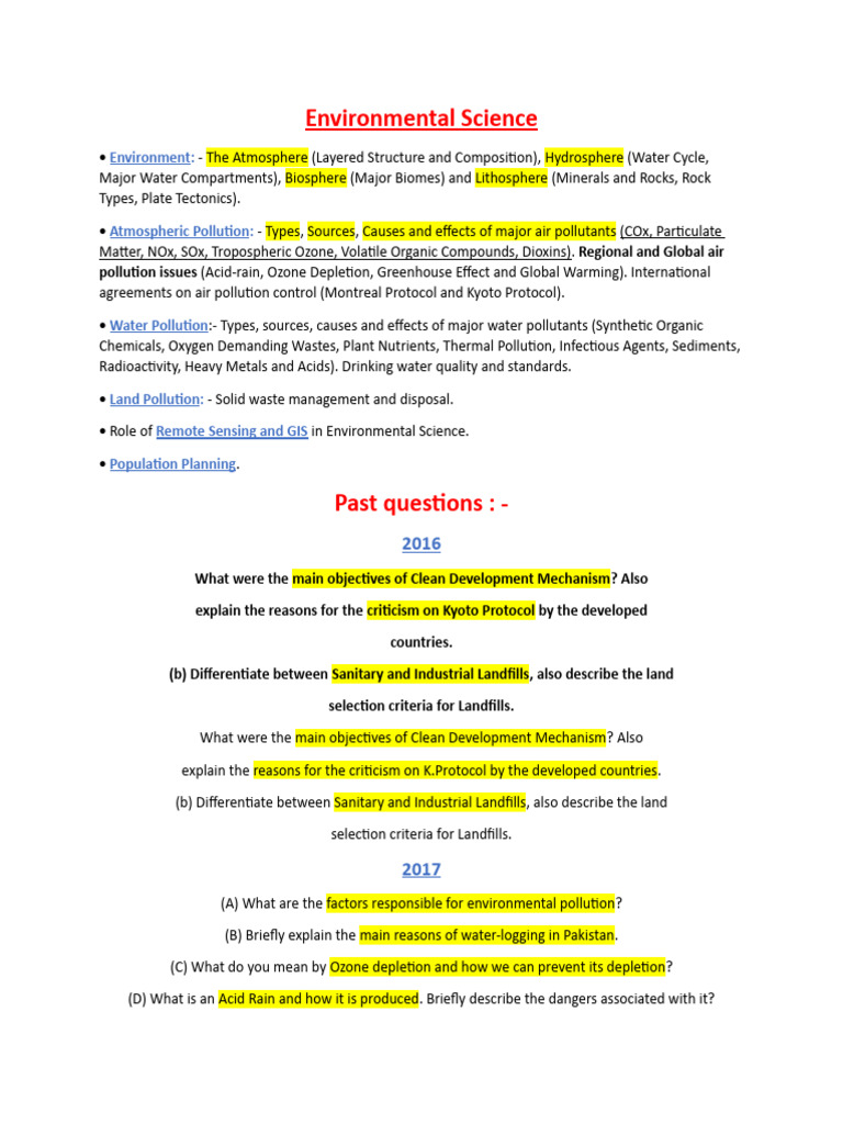 3.environmental Science | PDF | Water | Pollution