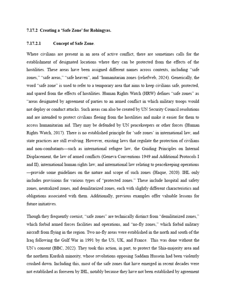 25 May Updt-Safe Zone Option | PDF | Myanmar | Rohingya People