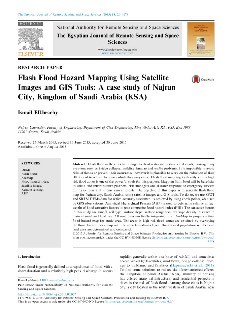 Flash Flood Mapping in Najran, KSA | PDF | Drainage Basin | Flood