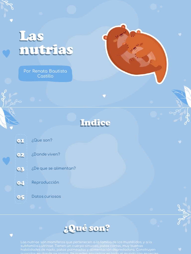 Presentacion 2IV11 | PDF | Nutria | Mamíferos Acuáticos